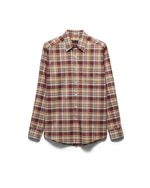 Prada Checked Cotton Shirt - Brown