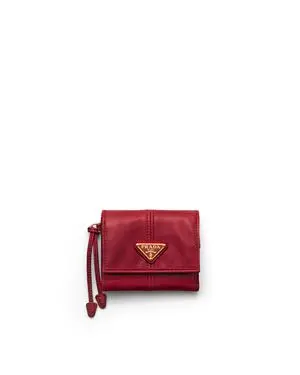 Prada Small Leather Wallet - Red