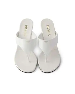 Prada Patent Leather Thong Sandals