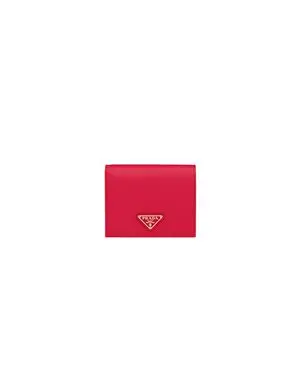 Prada Small Saffiano Leather Wallet - Red