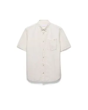 Prada Short-sleeved Chambray Shirt - Neutral
