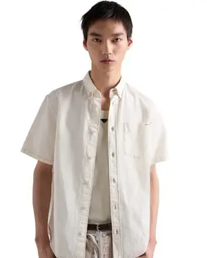 Prada Short-sleeved Chambray Shirt