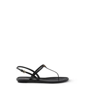 Prada Patent Leather Thong Sandals