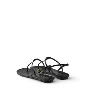 Prada Patent Leather Thong Sandals