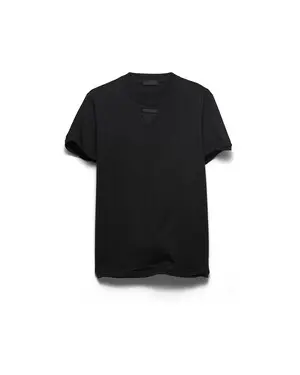 Prada Shapeable Cotton T-shirt - Black