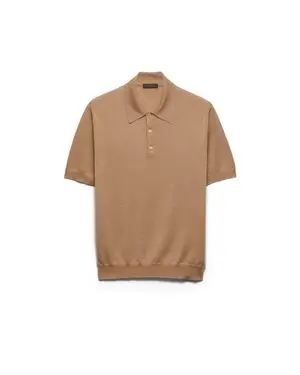 Prada Cashmere And Silk Polo Shirt