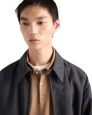 Prada Cashmere And Silk Polo Shirt