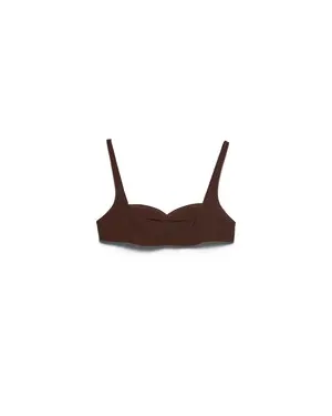 Prada Crepe De Chine Top - Brown