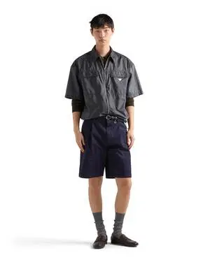 Prada Short-sleeved Light Re-nylon Shirt - Grey