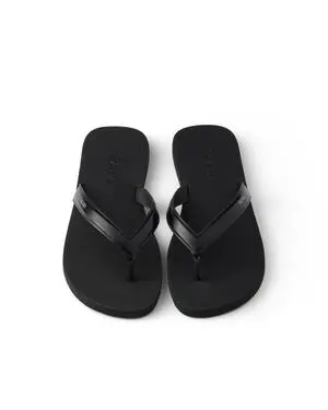 Prada Brushed Leather Flip-flops