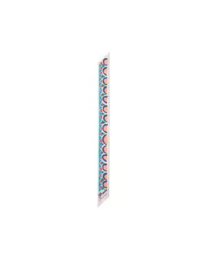 Prada Printed Silk Twill Skinny Scarf - Light Blue