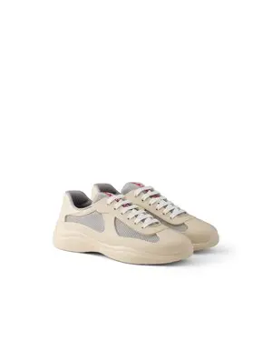 Prada America's Cup Rubber And Fabric Sneakers - Neutral