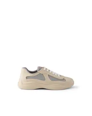 Prada America's Cup Rubber And Fabric Sneakers - Neutral