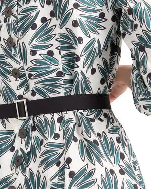 Prada Printed Pongé Sheath Dress - Green