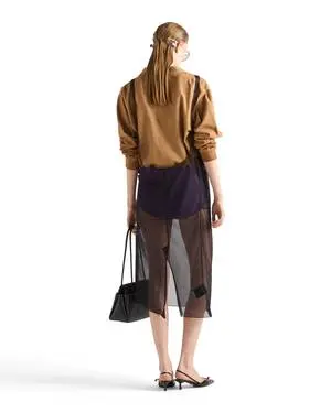 Prada Long-sleeved Cotton Piqué Polo Shirt - Neutral