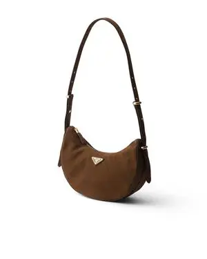 Prada Arquè Small Nubuck Leather Bag - Brown