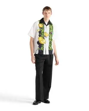 Prada Timecapsule Printed Technical Cotton Shirt