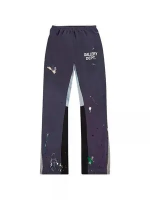 GALLERY DEPT. Paint-splatters Flared Track Pants - Blue