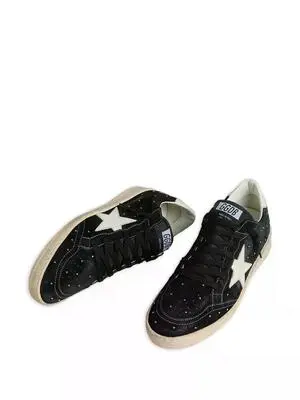 GOLDEN GOOSE Ball Star Suede Sneakers With Studs And Contrast Star Detail - Black