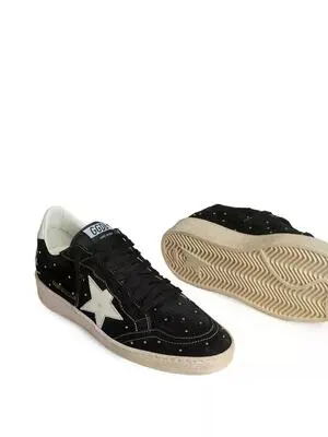 GOLDEN GOOSE Ball Star Suede Sneakers With Studs And Contrast Star Detail - Black