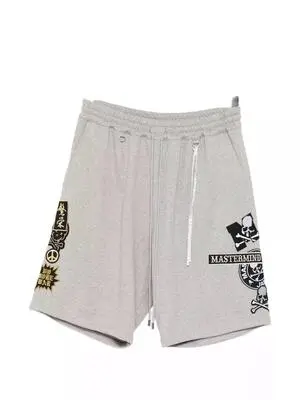 MASTERMIND WORLD Logo-appliqué Shorts - Grey