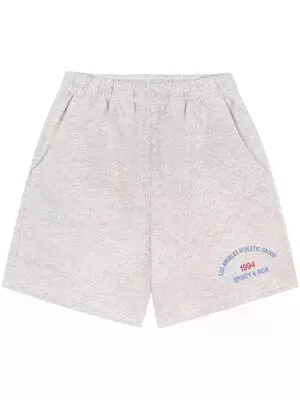 SPORTY & RICH Logo-print Track Shorts - Grey