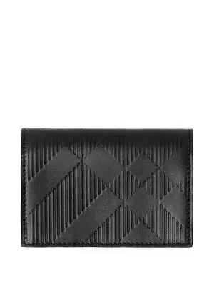 Burberry Embossed Check Card Case