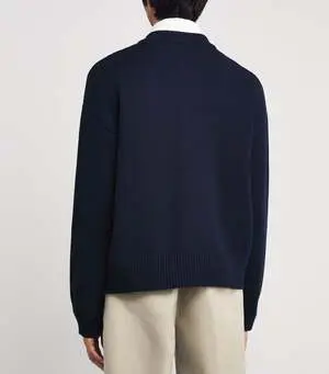 AMI Paris Wool-cotton De Coeur Cardigan