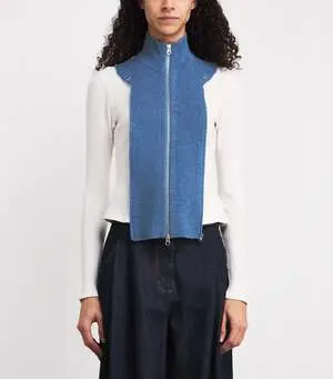 Veronica Beard Merino Wool-cashmere Uptown Dickey