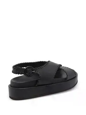 PALOMA BARCELO Open-toe Buckle-fastening Sandals - Black