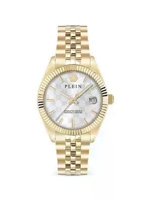 Philipp Plein Superlative 34mm Date Watch - White