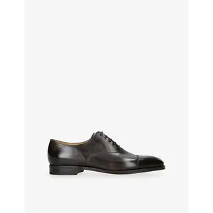 John Lobb City Ii Leather Oxford Shoes - Dark Brown