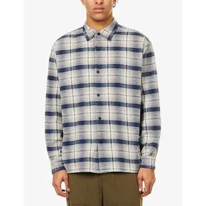 A.PRESSE Regular-fit Check Cotton-and-silk Shirt