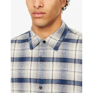 A.PRESSE Regular-fit Check Cotton-and-silk Shirt
