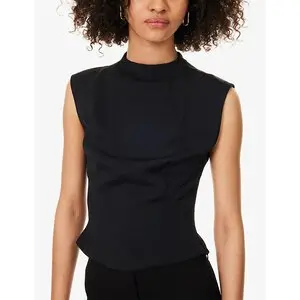 Oddmuse High-neck Sleeveless Woven Top