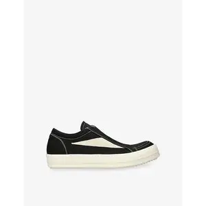 Rick Owens Vintage Laceless Canvas Trainers - Blk/white