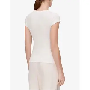 JOSEPH Saba Round-neck Stretch-cotton Top