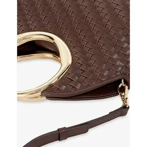 DUNE Leather Grab Bag With Top Handle - Chocolate Leather