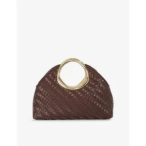DUNE Leather Grab Bag With Top Handle - Chocolate Leather