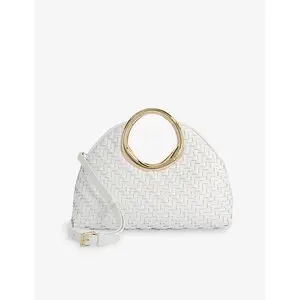 DUNE Leather Grab Bag - White Leather