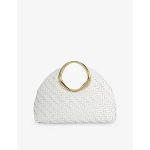 DUNE Leather Grab Bag - White Leather