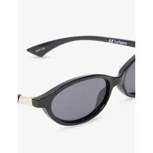 Le Specs Duskfall Oval Ecozen Sunglasses - Black