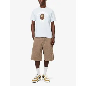 A BATHING APE Graphic-print College Cotton T-shirt