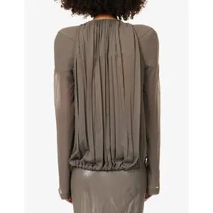 Rick Owens Maria Wrap Silk Blouse