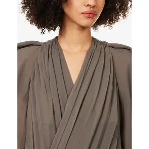 Rick Owens Maria Wrap Silk Blouse