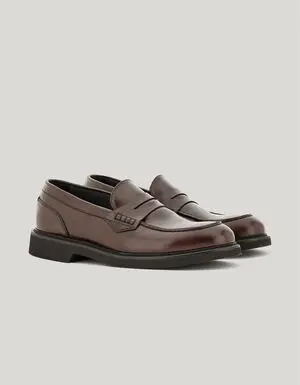 Canali Calfskin College Loafers - Brown