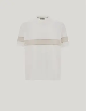 Canali Short-sleeve Cotton T-shirt With Contrasting Detail