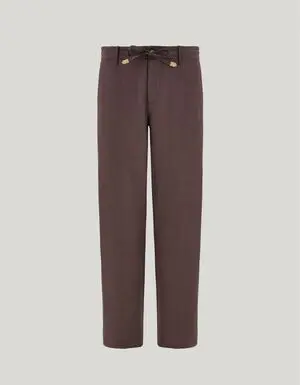 Canali Impeccabile Washable Wool Regular Fit Trousers - Brown