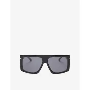 Victoria Beckham Branded Square-frame Acetate Sunglasses - Black