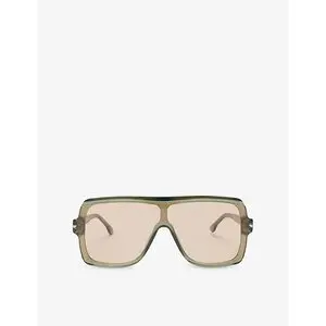 Victoria Beckham Rectangular Acetate Sunglasses - Green